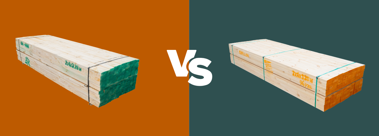 Madera Dimensionada Verde Central vs. Pino Seco Cepillado: ¿Cuál Elegir?